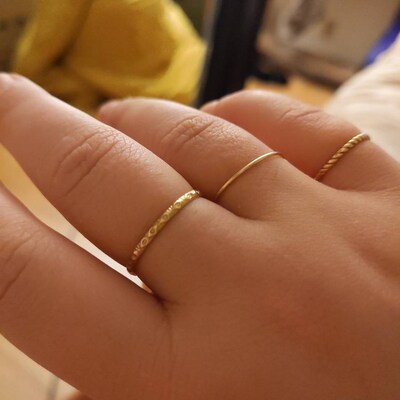 14k Gold Bohemian Ring, Rustic Wedding Ring, Heirloom Quality, Classic ...