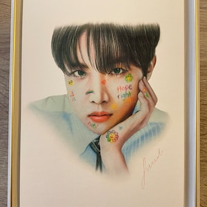 BTS SUGA Pencil Drawing : PRINT From Original Fanart - Etsy