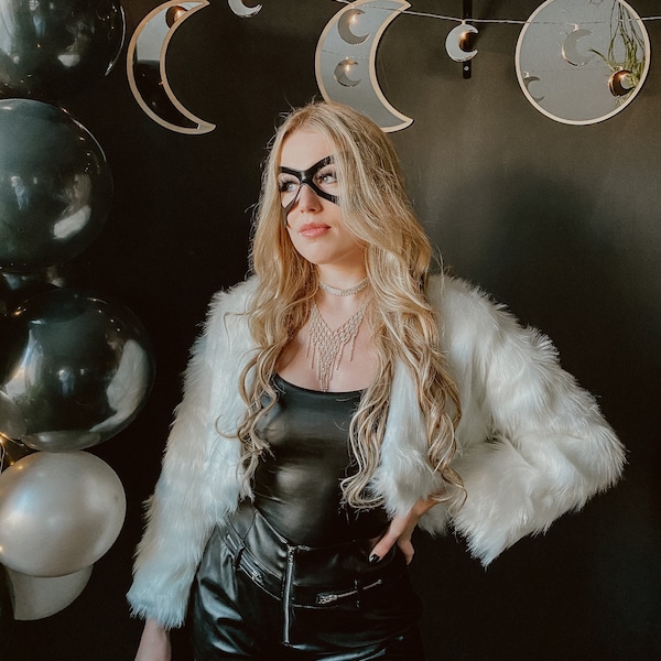 Black Cat - Felicia Hardy - Leather Costume Mask - Fetish - Ms Marvel ...