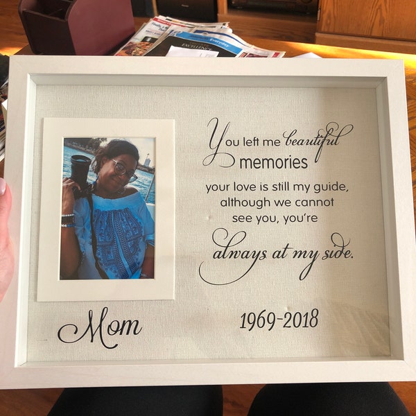 Sympathy Shadow Box With Photo, Memorial, in Loving Memory, Sympathy ...