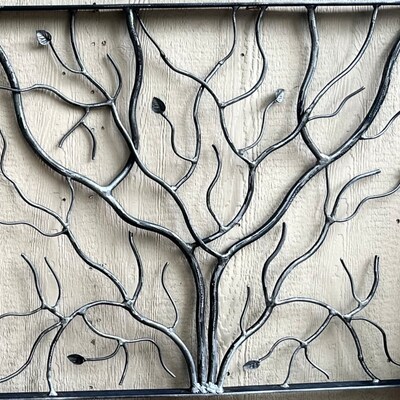 Forged Iron Twisted Leaning Tree Branch Coffee Table Base for Wooden ...