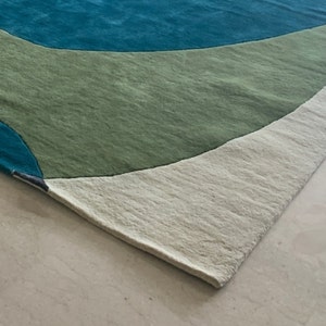 Premium Abstract Hand Tufted Multi Designer Wool Tuft Rug 3x5 | Etsy