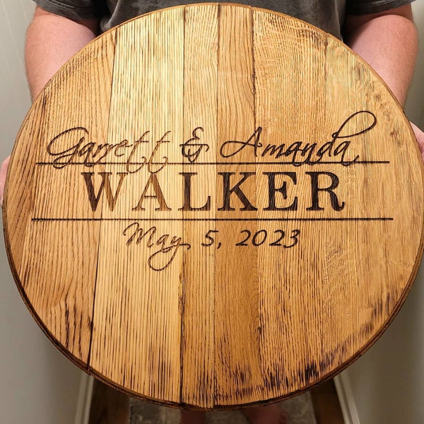 Barrel Head Guestbook - Custom Barrel Head - Personalized Barrel Head ...