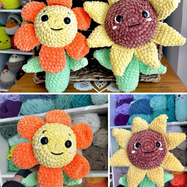 Flower Friends 4-in-1 Crochet PATTERN Bundle - Amigurumi - Etsy