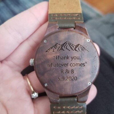 Personalized Wooden Watch, Personalized Watch, Engraved Watch, Engraved ...