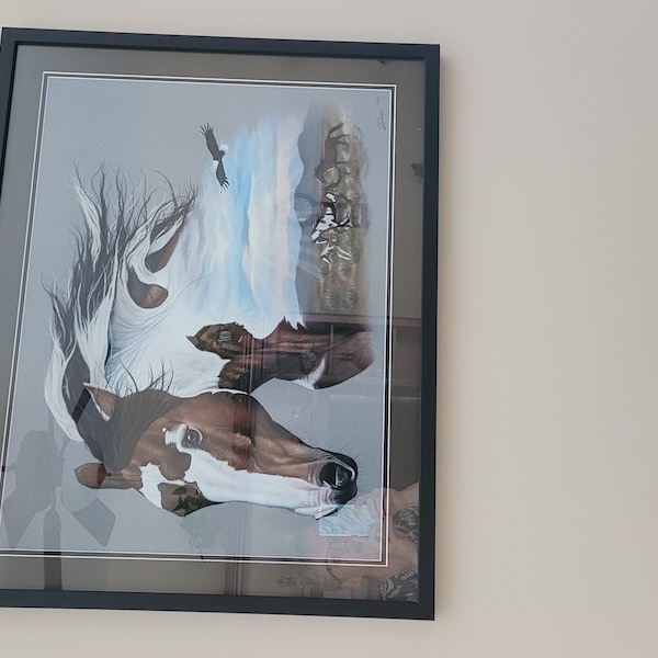 Picasso the Wild Mustang PRINT, Fine Art, Drawing, Horse Art - Etsy