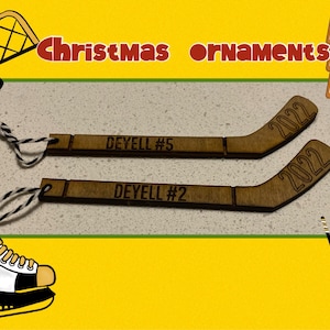 Blank Hockey Stick Ornaments for DIY Stained or Unstained - Etsy