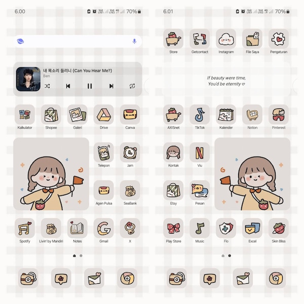 50+ Icon | Cute Small Girl | Ios Icons Pack, iPhone Theme, App Cover ...
