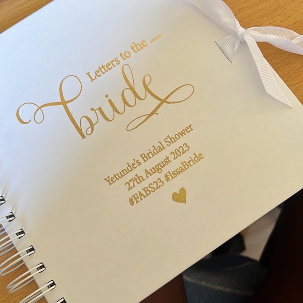 Personalised Letters to the Bride Multiple Colours Scrapbook or Photo ...