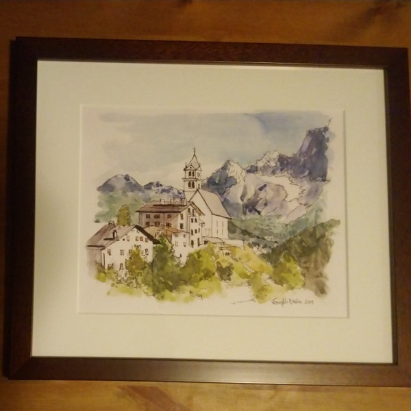 Northern Italy Print, Watercolor Art Print, Italian Alps Art, Italy ...