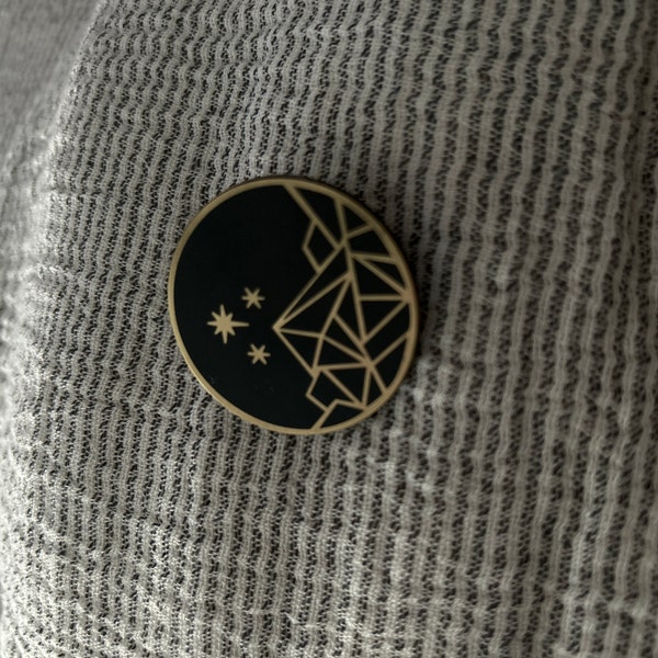 ACOTAR Night Court Black & Gold Enamel Pin, ACOTAR Enamel Pins, ACOTAR ...