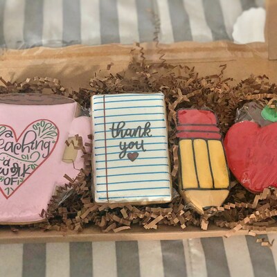 Teacher Appreciation Cookie Set Teacher Appreciation Gift Set Teacher ...