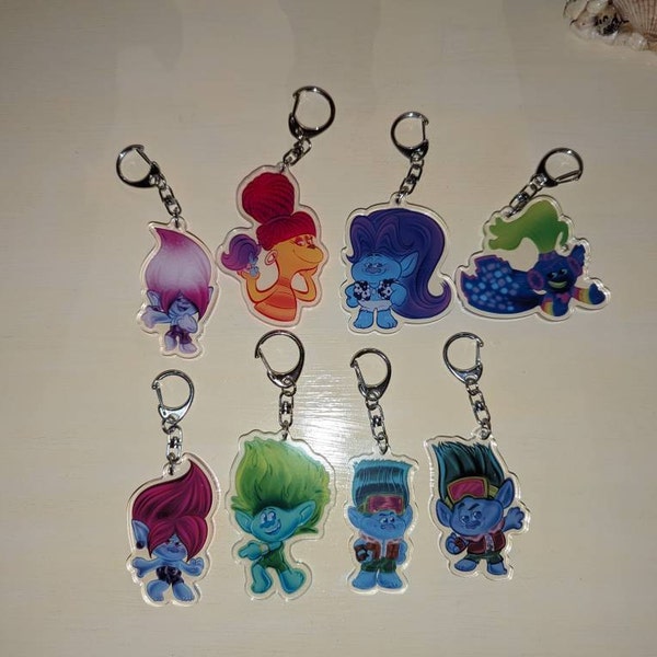 KEYCHAIN | Trolls Band Together | CHIBI Brozone John Dory | 7cm, Clear ...