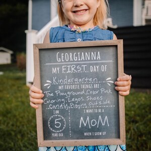 First Day of School Personalized Rustic Sign 10x12 - Etsy