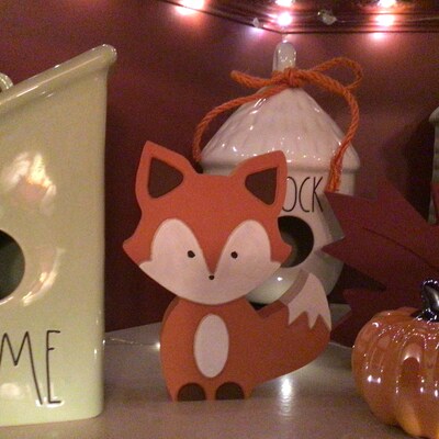 Fox Wood Craft DIY Wood Fox Animal Crafts for Kids Rustic Farmhouse ...