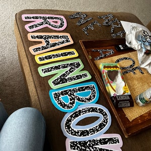 Pretty in Pastel Bulletin Board Letters - Etsy