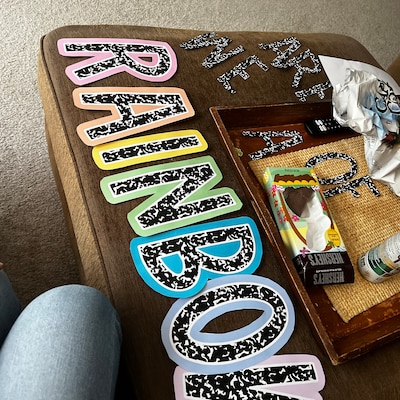 Pretty in Pastel Bulletin Board Letters - Etsy