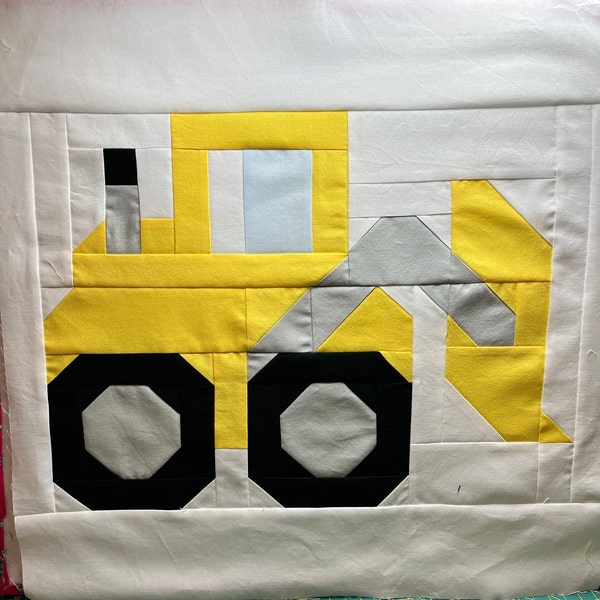 PDF Quilt Block Pattern – Wheel Loader – Vehicle Quilt - Etsy