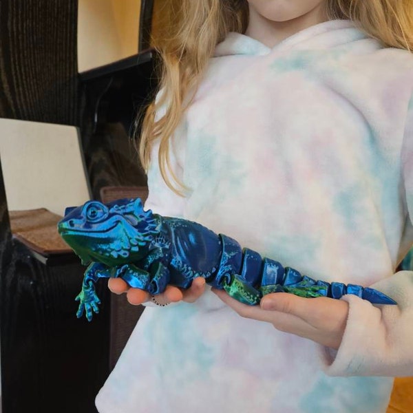 3D Printed Articulating Flexible Bearded Dragon Sensory Toy Gadget ...