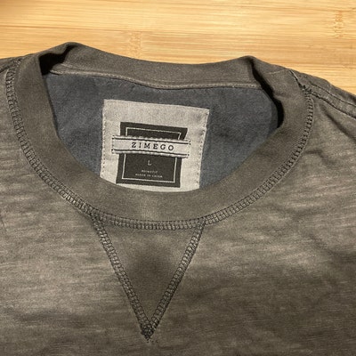 ZIMEGO Men's Vintage Burnout Garment Wash Long Sleeve - Etsy