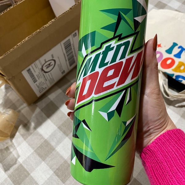 Mountain Dew Can Replica 20oz Custom Tumbler / Mtn Dew Can Cup / Pop ...