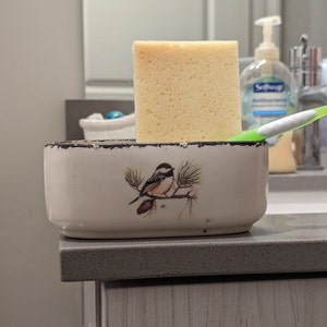 Green Rooster Large Ceramic Sponge/sos Pad/scrubbie/scrubby - Etsy