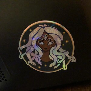 Holographic Medusa Sticker | Etsy