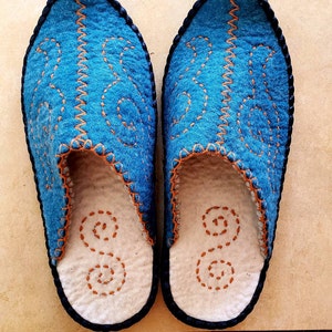 Mongolian Felt Boots, Orange, Beautiful With Leather Sole, Best Yurt ...