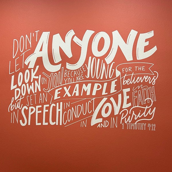 1 Timothy 4:12 Wall Decal | Don't Let Anyone Look Down on You Because ...