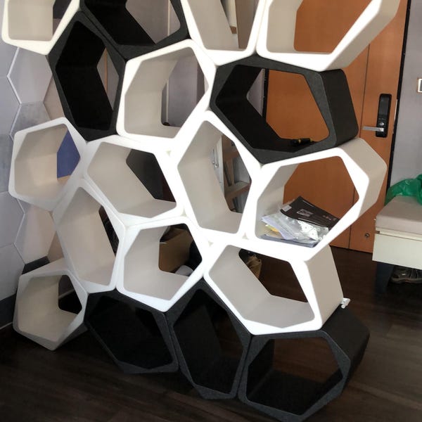 BUILD Shelving and Room Divider | Modular Shelves | Hexagon Shelves ...
