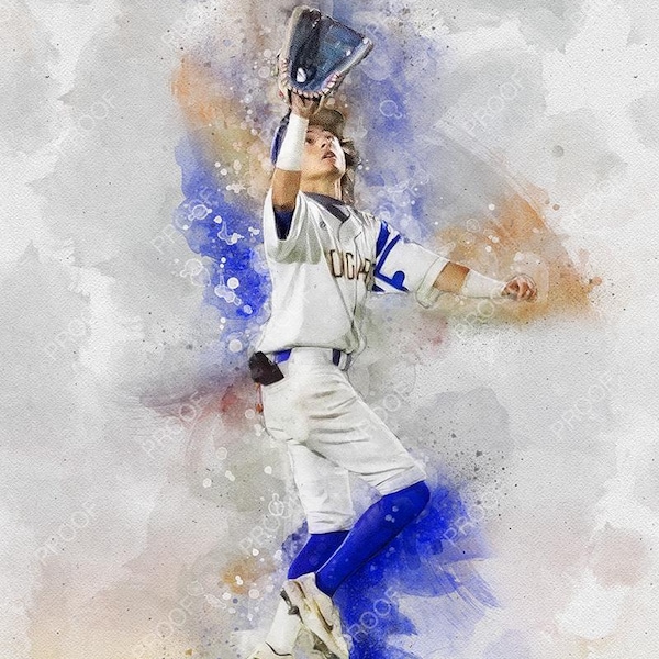 Game Day Personalized Baseball Gift Image Wall Art Painting From Photo ...