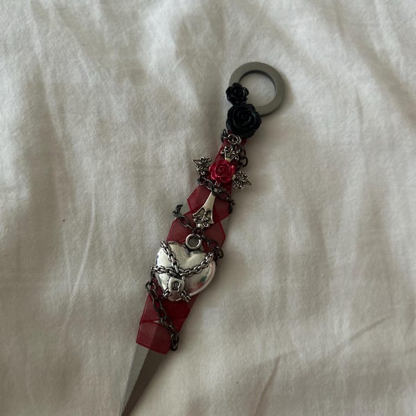 Cthulhu Inspired Blue Dagger With Dragon & Cross - Handcrafted Gift for ...