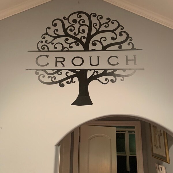 Split Monogram Family Tree Svg, Tree Svg, Family Tree Svg, Split Tree ...