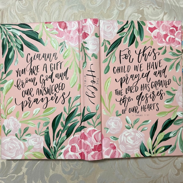 Painted Bible, Hand Painted Bible, Custom Bible, Painted Bibles ...