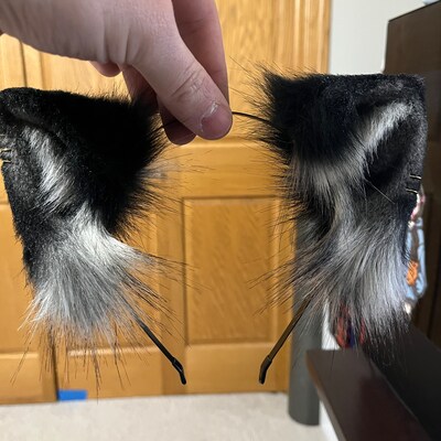 Handmade Realistic Cat Ears and Tail Set Cosplay,faux Fur Cat Ears ...