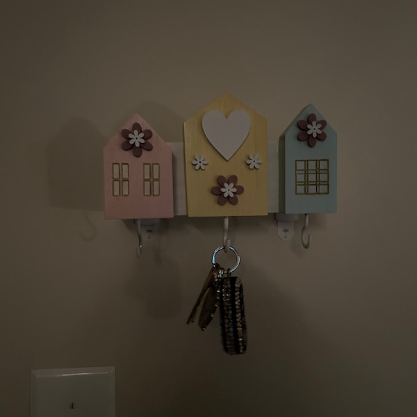 Miniature House Wall Hooks, Key Rack, Key Holder Entryway Decor, New ...