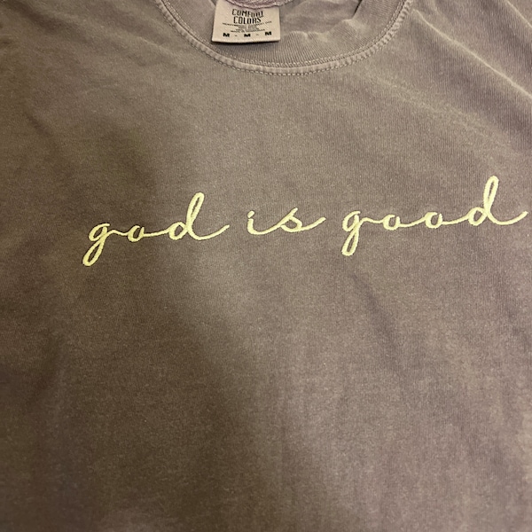 Embroidered Christian Shirt, God is Good, Jesus is King, Yahweh ...