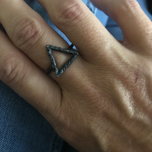 FIRE ELEMENT Ring - Fire Alchemy Symbol - Occultism Occult Esoteric ...