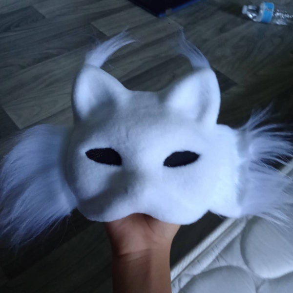 Therian Cat Mask Felted Mask With Eye Mesh Mountain Cat Mask Plain ...