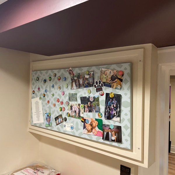 Large Magnetic Memo Board - Custom Painted Canvas Magnet Board - YOU ...