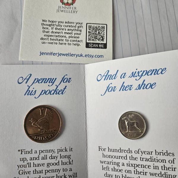 Irish Celtic Lucky Bride Lucky 6d Sixpence for Her Shoe Something Old Something New Something ...