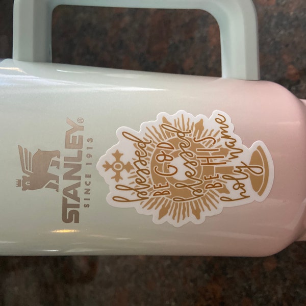 Blessed Be God Sticker, Divine Praises Decal, Adoration Sticker ...