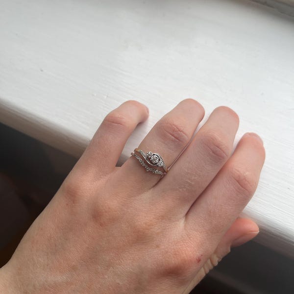 Geometric Slim Wedding Band, 14k Solid Gold Minimalist Marriage Ring, Rhombus Facet Stacking ...