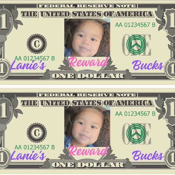 1 Dollar Bill Template - Letter Page With 4 Real Size Dollar Bills ...