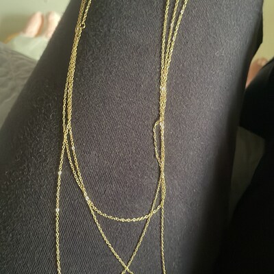 Double Chain Gold Necklace Set of 2, Combo Necklaces Set, Custom Gift ...