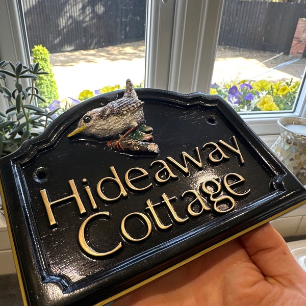 Square Solid Cast Resin House Number Sign Various Colours Available ...