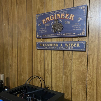 Engineer Wood Sign With Optional Personalization - Etsy