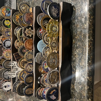 Coin Display Stand for Desk CUSTOM OPTIONS Collection Exhibit Rack ...