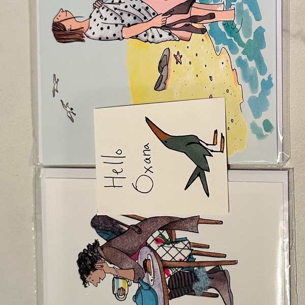 GIGGLE AND CHIPS A Friendly Funny Card .three Friends Having a Laugh ...