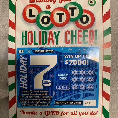 Christmas Lottery Ticket Holder Wishing You a Lotto Holiday Cheer Lotto ...